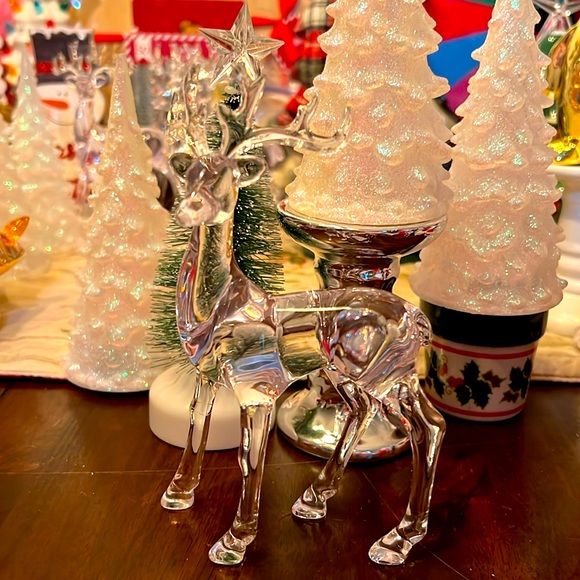 Holiday Time | Holiday | Nwt Clear Plastic Reindeer Sold Separate ...